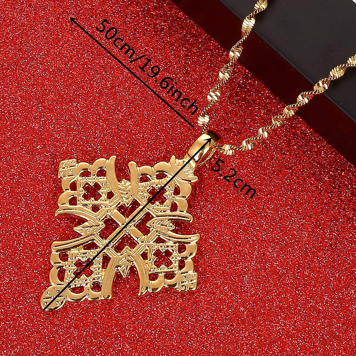 Ethiopia Coin Necklace for Women Men Gold Color Ethiopian Jewelry African Ethnic Gift