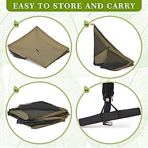 JOMEED 6’ X 6’ Pop Up Canopy Tent, Outdoor Camping Gazebo Screen Tent 4-Sided Gazelle Tent with Mosquito Netting, Portable Carry Bag for Lawn and Backyard (6ft x 6ft)