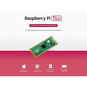 waveshare A Low-Cost High-Performance Microcontroller Board Compatible with Raspberry Pi Pico (with Pre-soldered Header)(3 Items)