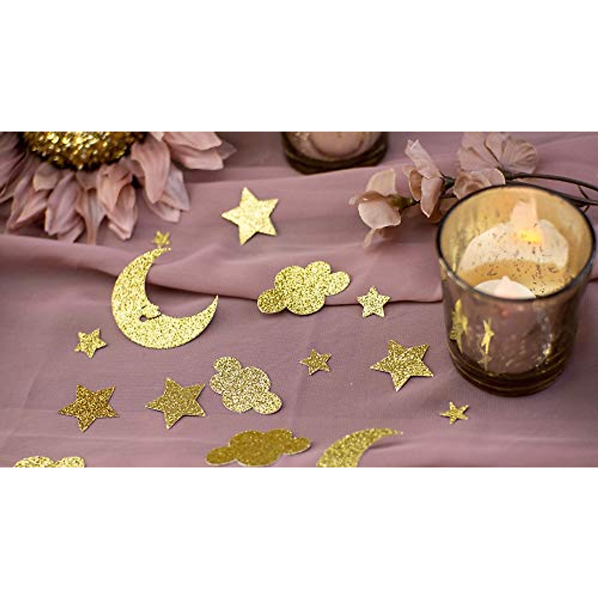 Twinkle Twinkle Little Star Baby Shower, Star Confetti, Moon Confetti, Moon and Stars Baby Shower