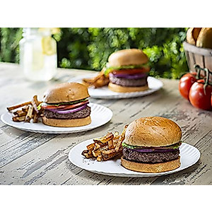 Comfy Package [300 Pack] Disposable White Uncoated Paper Plates, 9 Inch Large