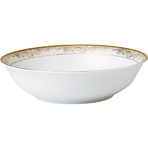 Lorren Home Trends 57 Piece 'Chloe' Bone China Dinnerware Set (Service for 8 People), Gold