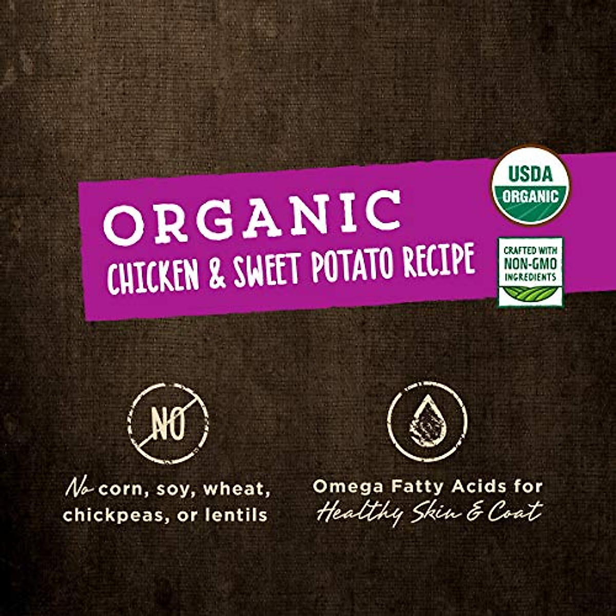 Castor and Pollux ORGANIX Grain Free Dog Food, Chicken and Sweet Potato Organic Dog Food Recipe - 4 lb. Bag