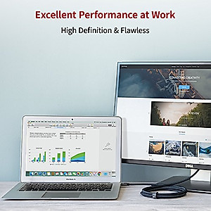 IVANKY Mini Displayport to HDMI Cable 10ft [Nylon Braided, Aluminum Shell] Mini DP to HDMI Cable for MacBook Air/Pro, Surface Pro/Dock, Monitor, Projector, More - Space Grey