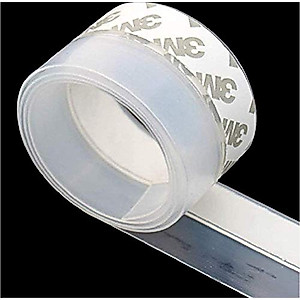 Zengest Door Strip Bottom, House and Glass Shower Door Seal Strip for Side of Door(Transparent), 1" x 16.4'