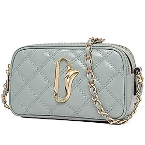 Leather Crossbody Bags for Women, Genuine Leather Women's Fashion Shoulder Bags, Khaki, One Size