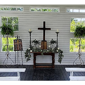 A cord of Three Strands, Wood Cross, Braids Sign, Rustic Wedding Ideas, Wall Decor 20 T X 14 W