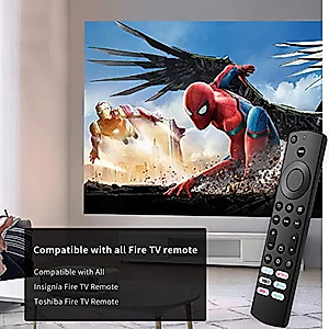 Replacement Remote for All Insignia Fire TV, Smart TV and Toshiba Fire TV of IR Function, Include 6 Shortcut Keys for Prime Video, Netflix, HBO, Vue, IMDb TV, Hulu