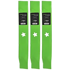 8TEN LawnRAZOR Blade Set for Husqvarna YTH 180 1746 2046 46 inch Deck 159705 176084 532176084 532159705 (Mulching)