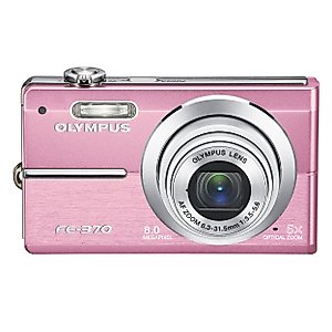 OM SYSTEM OLYMPUS FE370 8MP Digital Camera with 5x Optical Dual Image Stabilized Zoom (Pink)