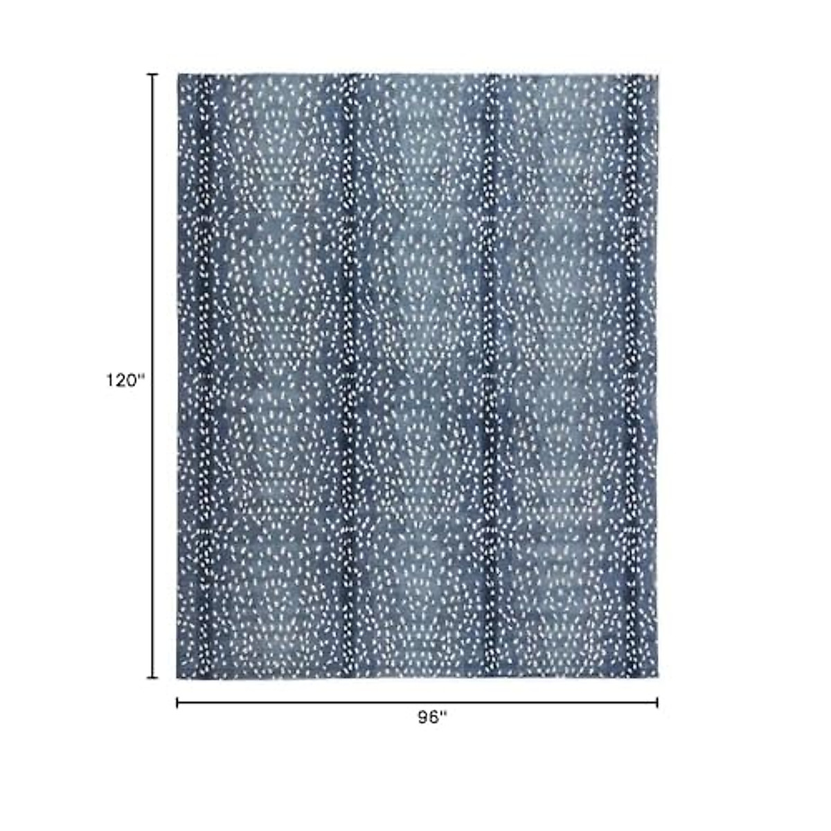 Restoration and Renovation Antelope Cheetah Blue Animal Contemporary Handmade 100% Woolen Area Rugs & Carpets (Blue, 6x9)