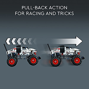 LEGO Technic Monster Jam Monster Mutt Dalmatian, 2in1 Pull Back Racing Toys, Birthday Gift Idea, DIY Building Cottage House Toy, Monster Truck Toy for Kids, Summer Toy for Boys and Girls 7-11, 42150