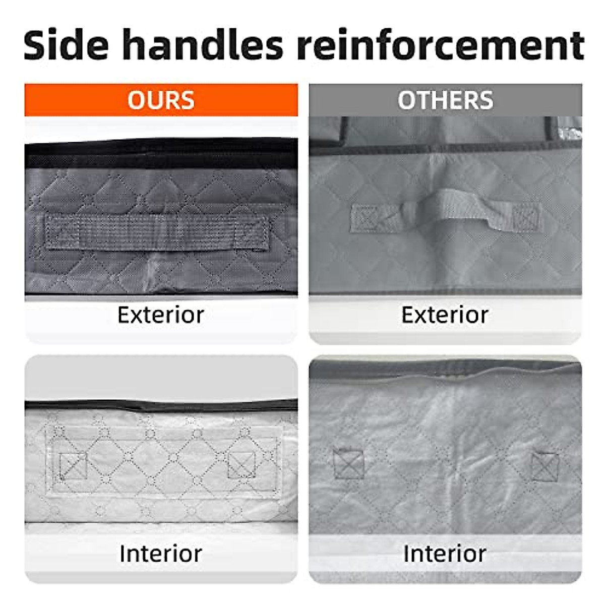 Uidducpu Clothes Storage Bags Under Bed Storage Containers,Foldable Storage bins with Clear Windows and Reinforced Handles,for Clothing, Blanket, Sweaters, Comforter,Toys,Grey, 4-Pack