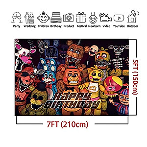 TOUGUGOLY 7x5ft Festival Celebration Decoration Props Photography Backdrop Toy Bear Theme Party Supplise Party Decorations Banner Photo Background Cartoon Elements Boys and Girls