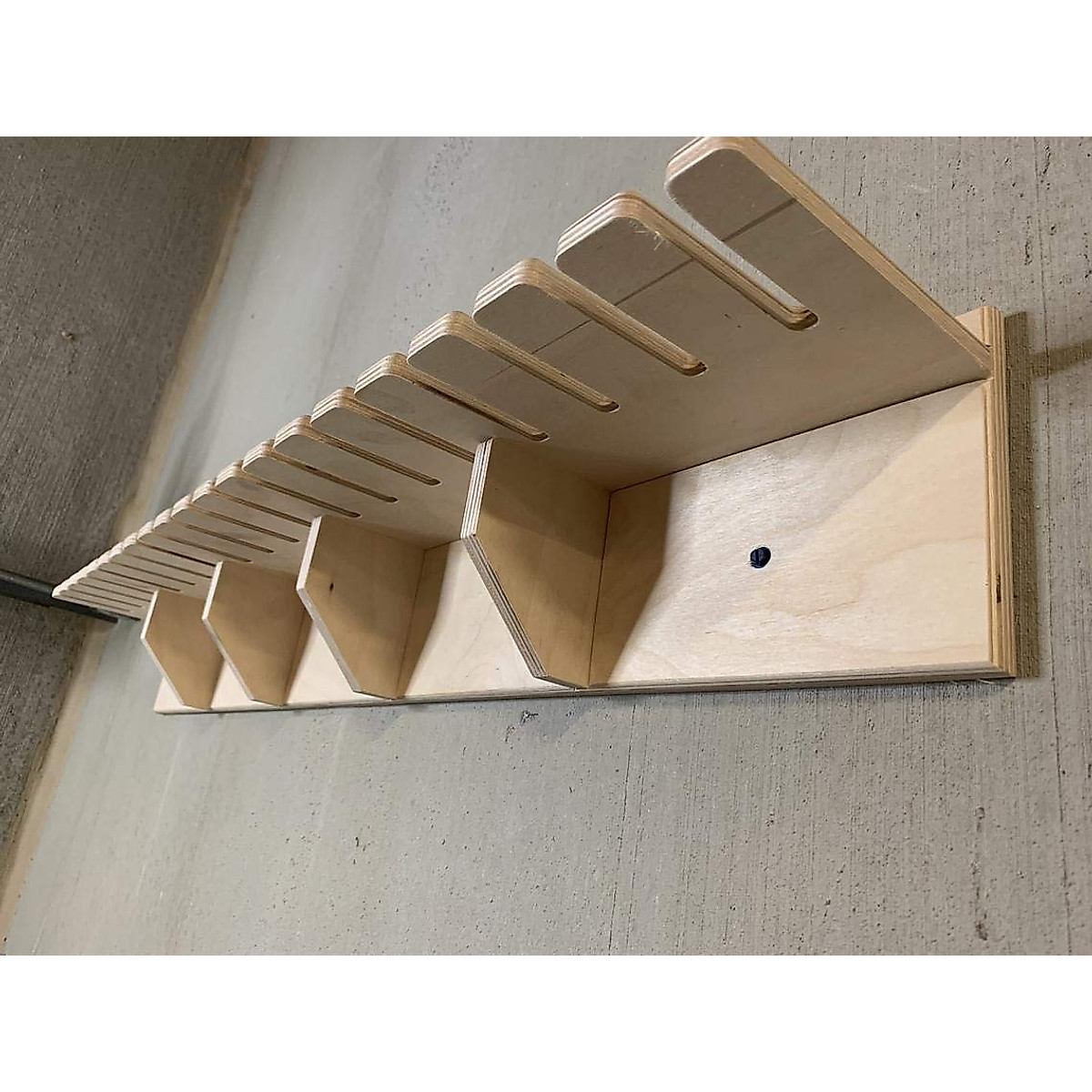 Factory Crafts Bar Clamp Tool Holder Organization Storage Rack Wood Shelf Organizer 20-Slot Birch Plywood