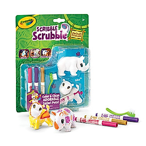 Crayola Scribble Scrubbie Safari Animals, Rhino and Hippo, 2 Count, Creative Toy, Gift for Kids, Age 3, 4, 5, 6