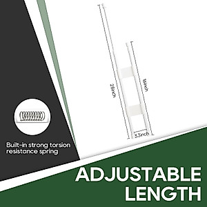 RVGUARD Double RV Refrigerator Bar Adjustable Fridge Tension Rod Holds Food and Drinks in Place Extends Between 16" and 28" for Camper Refrigerator, Kitchen, Cupboard, Bookshelf（2Sets）