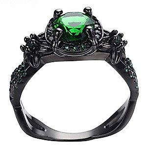 The Needed Necklace Black Gold Simulated Emerald Ring (10)