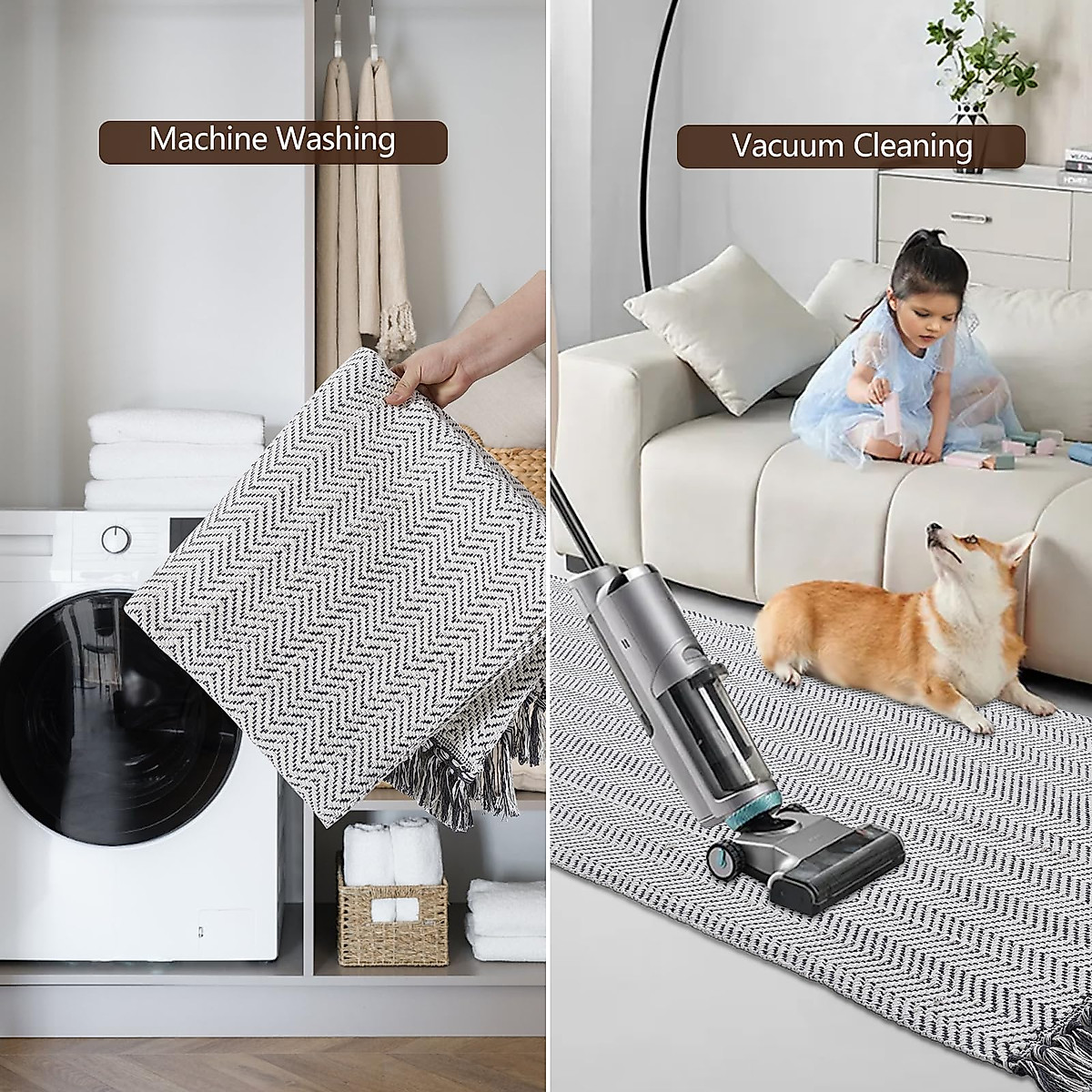 Runner Rug, 2' x 6' Runners for Hallways,Hallway Runner Easy to Clean,Kitchen Runner with Tassel,Runner Rugs for Bedroom Kids & Pets Friendly,Washable Runner Rug for Hallway, Kitchen, Bedroom,Entryway