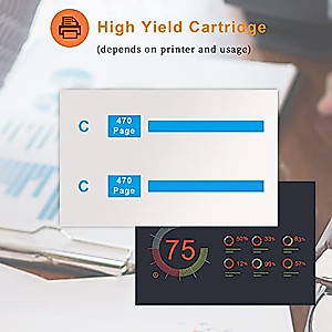 Run Star 2 Pack 126 Cyan Remanufactured Ink Cartridge Replacement for Epson 126 T126 use for Epson Stylus NX330 NX430 Workforce WF-3520 WF-3540 WF-7010 WF-7510 WF-7520 60 545 635 840 Printer (2 Cyan)