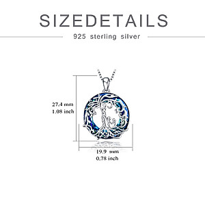 TOUPOP Mother and 2 Child Necklace Sterling Silver Tree of Life Mom Necklace 2 Children Birthday Christmas Mothers Day Jewelry Gifts for Women Mom Grandma Mother from Daughter Son