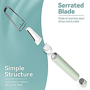 Dermaplaning Tool for Women Face Exfoliation, Durable Eyebrow Razors with 4 Replaceable Blades, Face Razors for Women Peach Fuzz and Dead Skin, Green