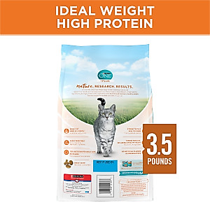 Purina ONE High Protein, Healthy Weight Dry Cat Food, +Plus Ideal Weight With Turkey - 3.5 lb. Bag