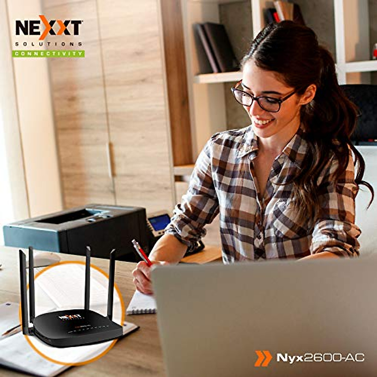 Nexxt Solutions Wireless High Speed AC2600 Router/Repeater/WISP [NyxAC2600] 2600Mbps-Gigabit LAN- Fast Ethernet with Signal Amplifying Antenna