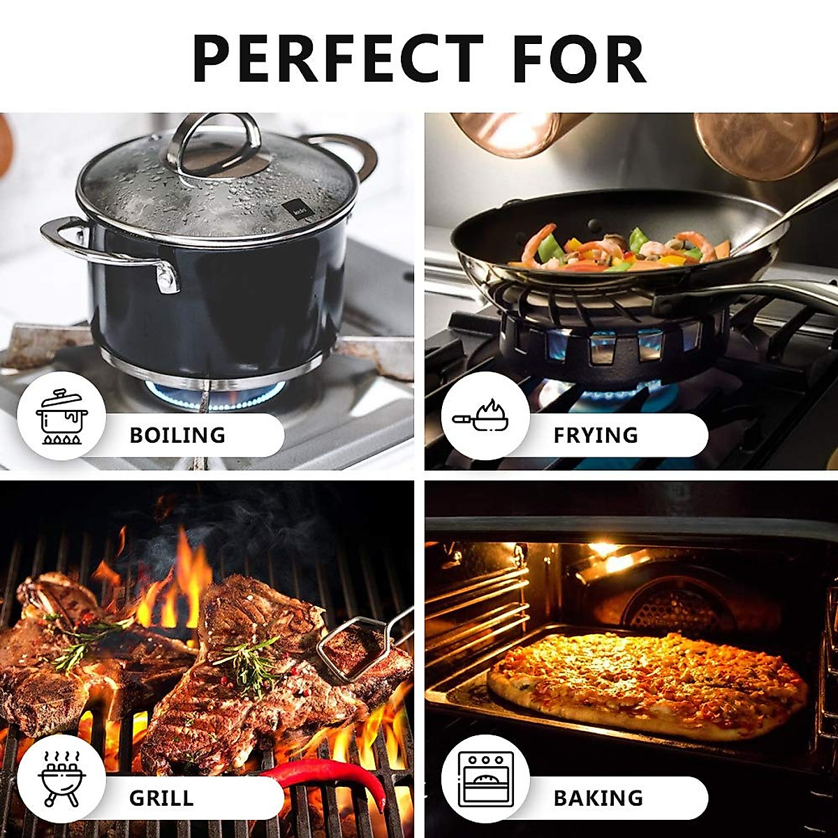 1 Pair Heat Resistant Gloves Oven Gloves Heat Resistant with Fingers Gloves Double Oven Mitt Set