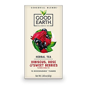 Good Earth Sensorials Hibiscus, Rose & Sweet Berries Herbal Tea 15 ct Box