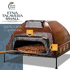 Tierra Firme HTN-018-N Etna Talavera Wood-Fired Outdoor Pizza Oven, Wine