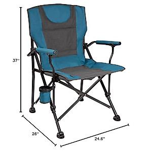 BACKYARD EXPRESSIONS PATIO · HOME · GARDEN , Metal, Blue/Grey Backyard Expressions Luxury Heated Portable Chair Camping, Sports and The Beach