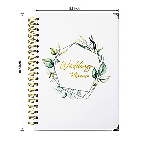 2024-2025 Complete 180 Pages Wedding Planner Book and Organizer for The Bride, Hardcover Wedding Planning Book, Engagement Gifts for Couples, Keep Your Wedding Organized