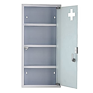 Wincere 4 Tier Moisture Resistance Steel Wall Mount Medicine Cabinet First Aid Storage Emergency Organizer