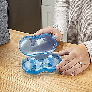 Dr. Brown's Nipple Shields with Case, Size 2 - 25 mm and Up, Stretch Fit, for Latch Difficulties, Flat/inverted Nipples, Silicone Nipple Shield