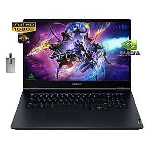 Lenovo 2023 Legion 5 17.3" 144Hz Gaming Laptop, AMD Ryzen 7 5800H, 32GB RAM, 1TB PCIe SSD, NVIDIA GeForce RTX 3050, Backlit Keyboard, WiFi 6, Phantom Blue, Win 11 Pro, 32GB SnowBell USB Card