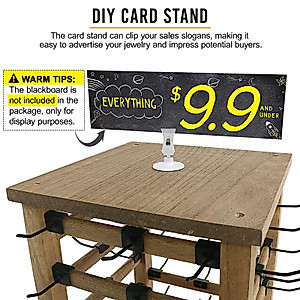 Fumingpal Wood Rotating Jewelry Storage Display, Rotating Jewelry Stand Earring Keychain Display Stand, Jewelry Display Stand for Vendors, Earring Display for Selling, Store, Showcase and Home