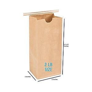 Resealable Kraft Tin Tie Poly-lined Bags Coffee Bags Reclosable Tin Tie Bags without window - 2 Lb - 25 Pack