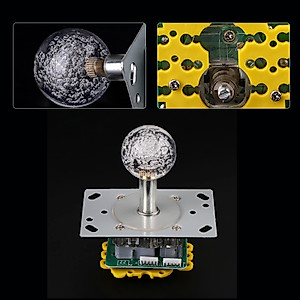 LED Illuminated Joystick,LED Colorful Illuminated Game Joystick Switchable from 4 to 8 Way for Game for Game Video Game Arcad