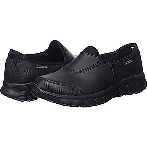 Skechers for Work Women's Sure Track Slip Resistant Shoe, Black, 9.5 M US