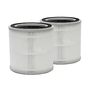 PUREBURG Replacement Filters Compatible with Hynik Alviera HH001 Air Purifier, 2-Pack H13 HEPA Activated Carbon 2-IN-1 4-Stage Filtration