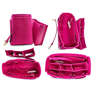 AlgorithmBags design for LV Neverfull MM Luxury Purse Organizer Insert Bag Shaper Liner Divider, Peony