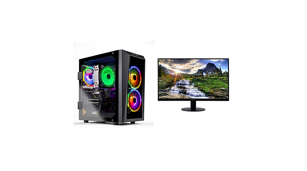 Skytech Blaze II Gaming PC & 21.5" Monitor Bundle