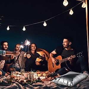 Frienda 6 Pcs 32 Gallon Camping Water Containers 5.3 Gallon/ 20l Water Storage Bladders Collapsible Portable Emergency Water Bags with Spigot Aluminized for Outdoor Hiking Camping Fishing