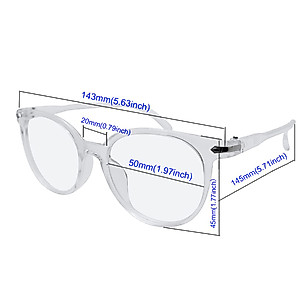 VJK Premium Blue Light Blocking Glasses Clear Lens Anti Blue Light Glasses for reducing Headaches and Improving Sleep, Computer Gaming Retro Vision Anti Glare Glasses,Unisex for Women and Men