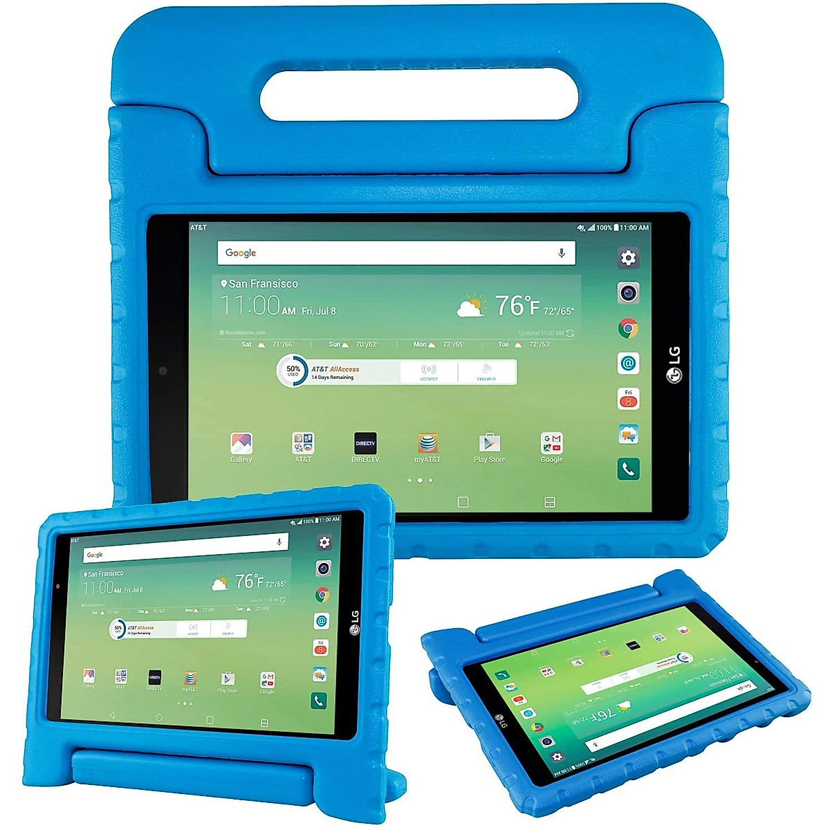 Golden Sheeps Kid Friendly Case Compatible for Alcatel Joy Tab 2 8.0 Inch Tablet 2020 Release(Model: 9032Z)/TCL Tab 8 Inch Tablet Shockproof Ultra Light Weight Convertible Handle Stand Cover (Blue)