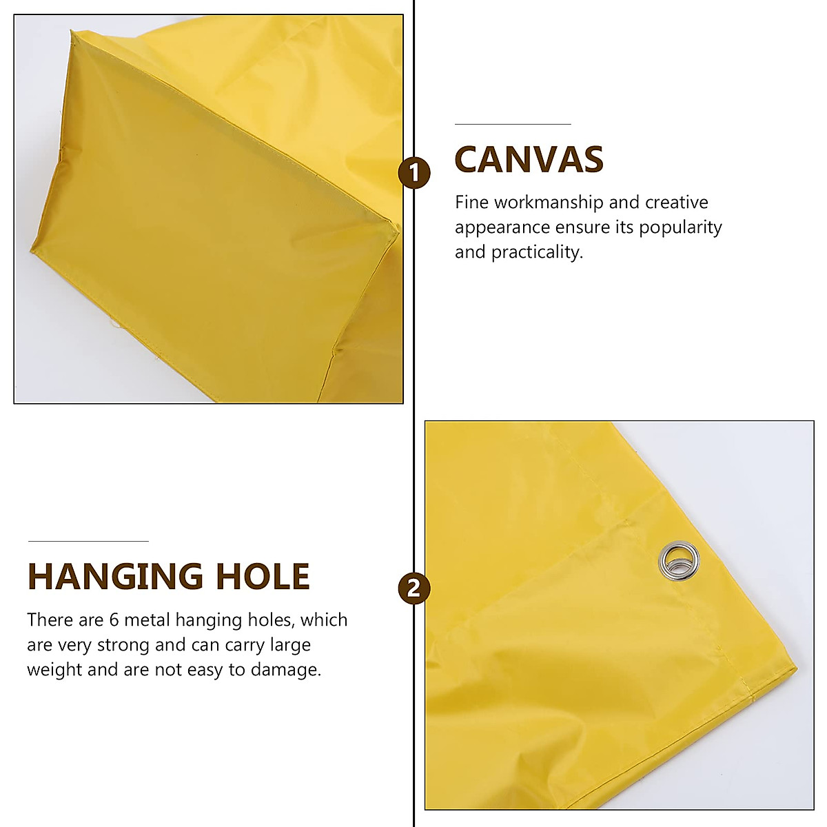 Scicalife Yellow Laundry Cart Bag, 9" x 7" x 0.98", Vinyl, Reusable, Stain and Water Resistant