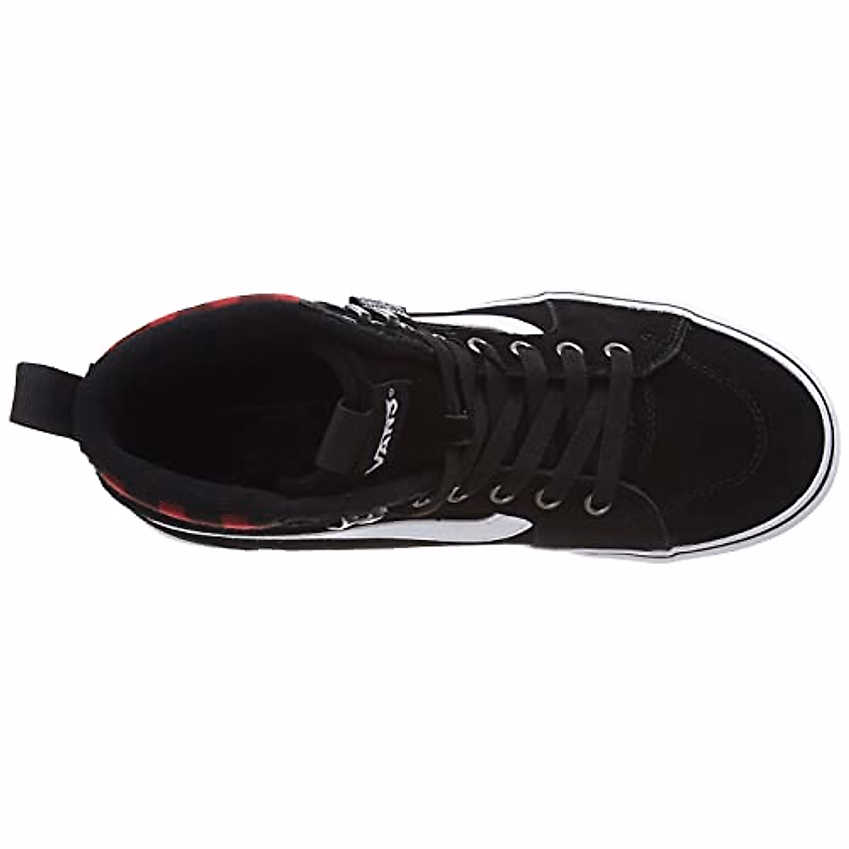 Vans Men's Hi-Top Trainers Sneaker, Suede Black Red Plaid, 12