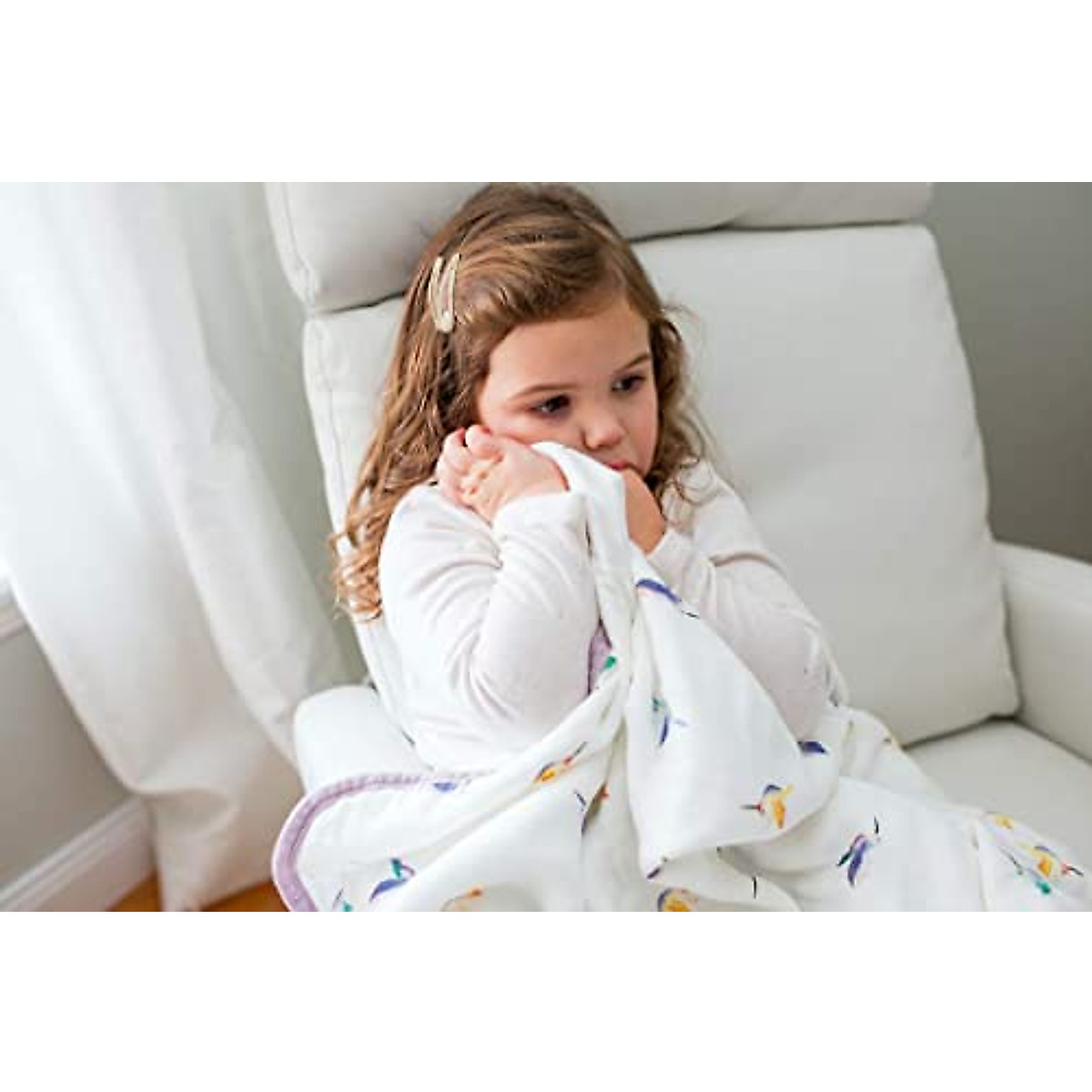 Lulujo Baby Baby Quilt and Toddler Blanket, 47 x 47-Inches, Hummingbird