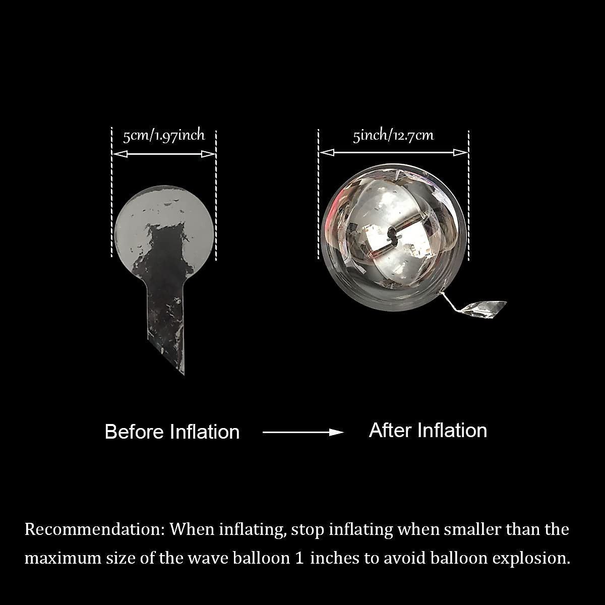 Small Clear Balloons 5 Inch Round Mini Bobo Balloons Latex-Free Clear Bubble Balloons for Outdoor Party Birthday Decorations (50pcs)